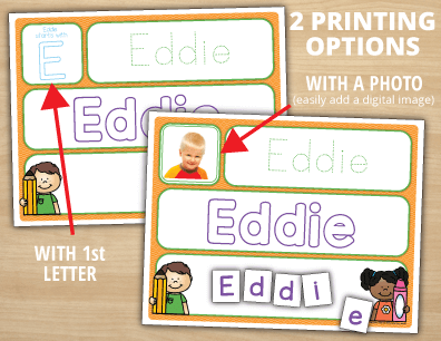 Editable Name Practice Mats – Early Learning Ideas
