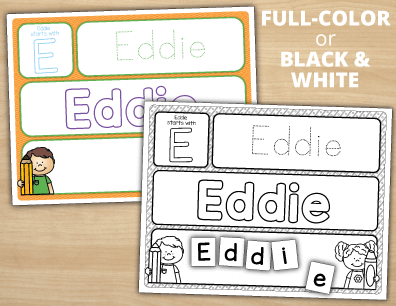 Editable Name Practice Mats – Early Learning Ideas