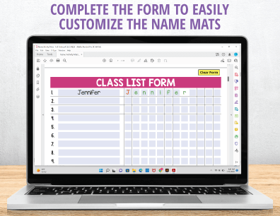 Editable Name Practice Mats – Early Learning Ideas