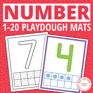 Number Playdough Mats 0-20 – Early Learning Ideas
