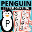 Penguin Letter Sort – Early Learning Ideas