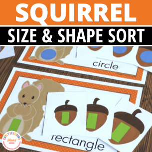 Squirrel and Acorn Shape Sort – Early Learning Ideas