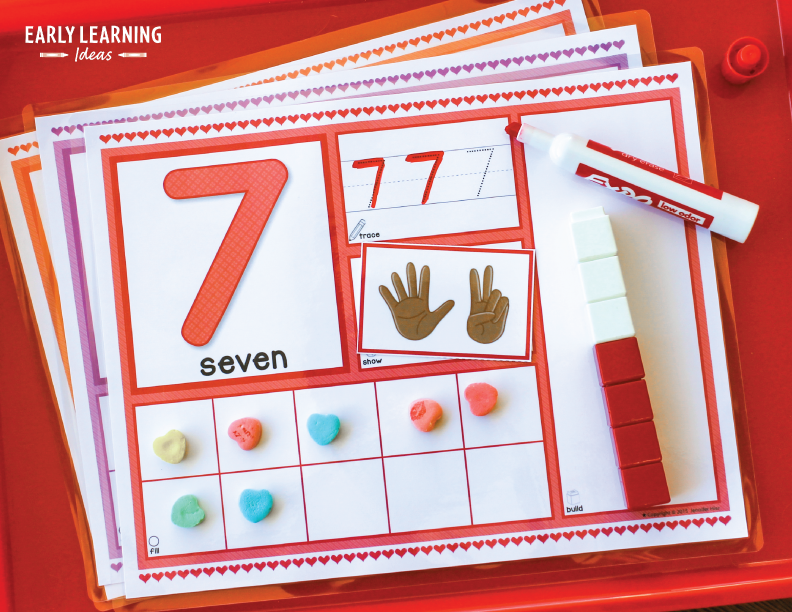 Valentine's Day Math Activities | 1-20 Activity Mats for Preschool and ...