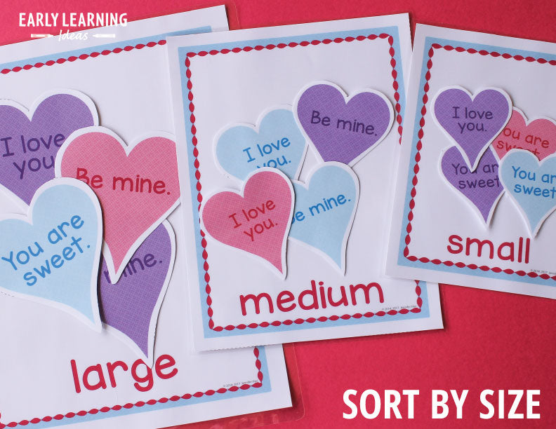 Valentine's Day Sorting Hearts Activity – Early Learning Ideas