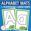 Alphabet Playdough & Loose Parts Mats – Early Learning Ideas