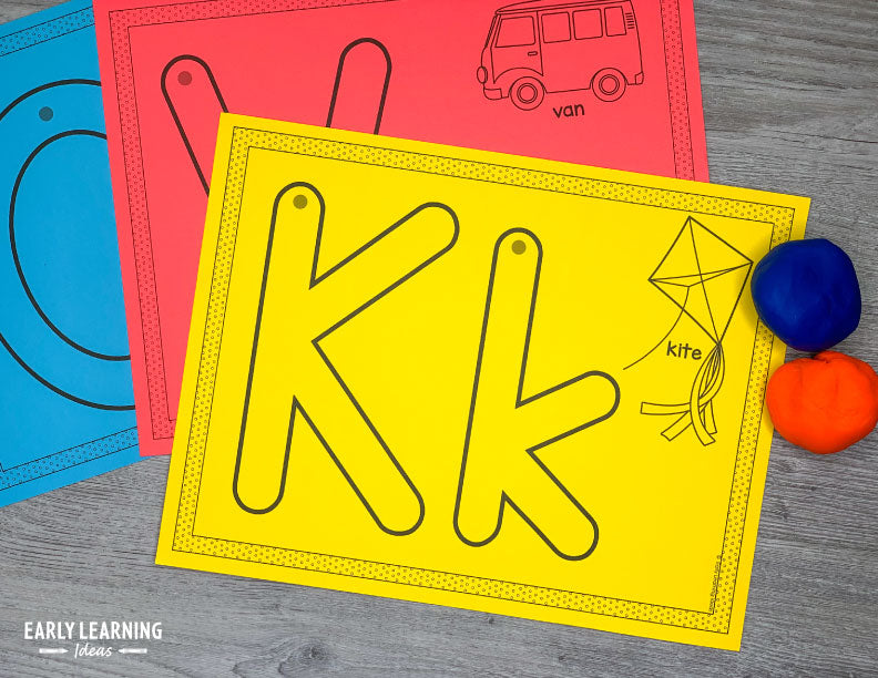 ABC Play Dough and Letter Tracing Mats – Early Learning Ideas
