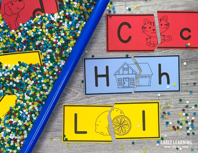 Alphabet Puzzles: A Letter Matching Uppercase and Lowercase & Beginnin ...