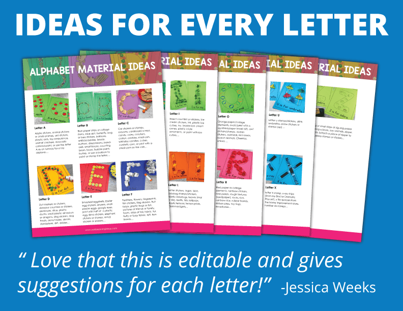 Alphabet Letter Collage Sheets | Editable ABC Activity Pages – Early ...