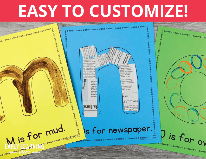Alphabet Letter Collage Sheets | Editable ABC Activity Pages – Early ...