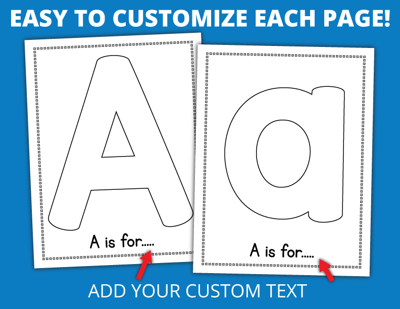 Alphabet Letter Collage Sheets | Editable ABC Activity Pages – Early ...
