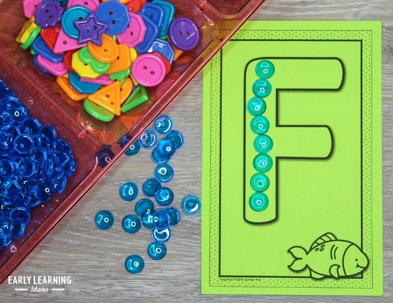 Alphabet Playdough & Loose Parts Mats – Early Learning Ideas