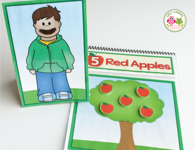 Apple Interactive Counting Book – Early Learning Ideas