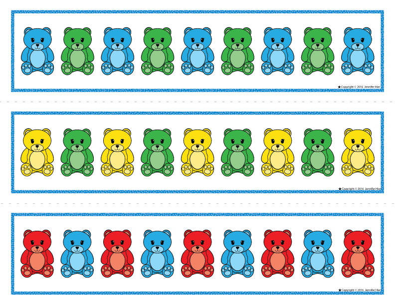 Bear Patterning Activities – Early Learning Ideas