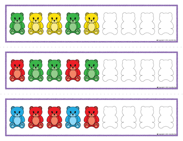 Bear Patterning Activities – Early Learning Ideas