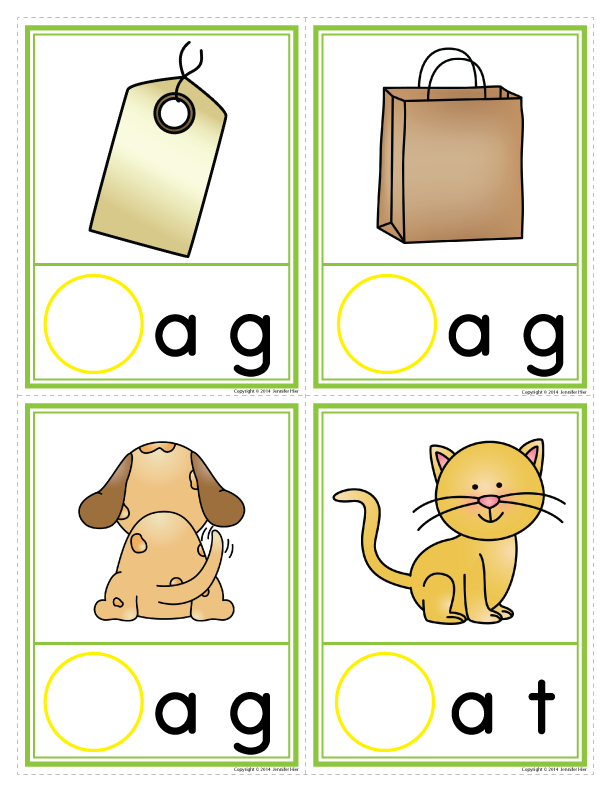 CVC Beginning Sound Clip Cards – Early Learning Ideas