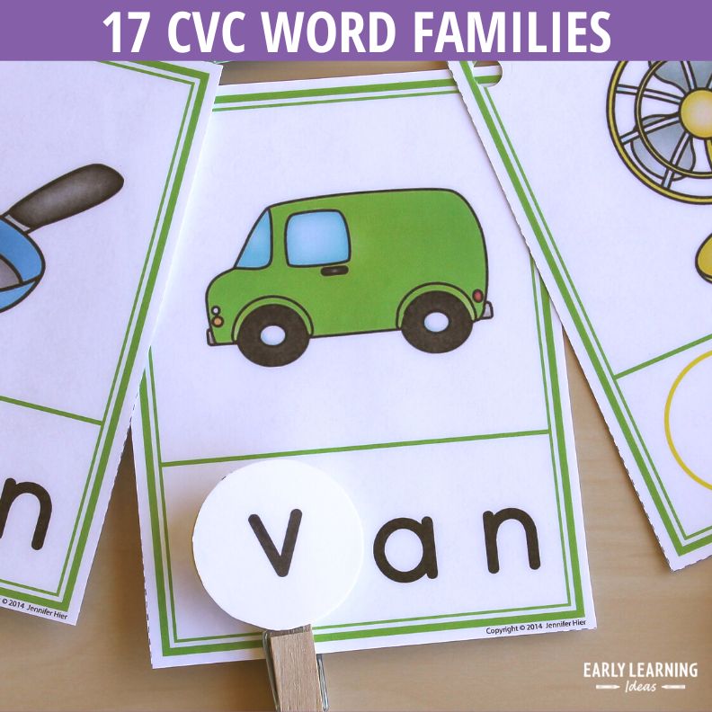 CVC Beginning Sound Clip Cards – Early Learning Ideas