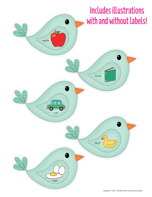 Bird Alphabet and Beginning Sound Matching Activities – Early Learning ...