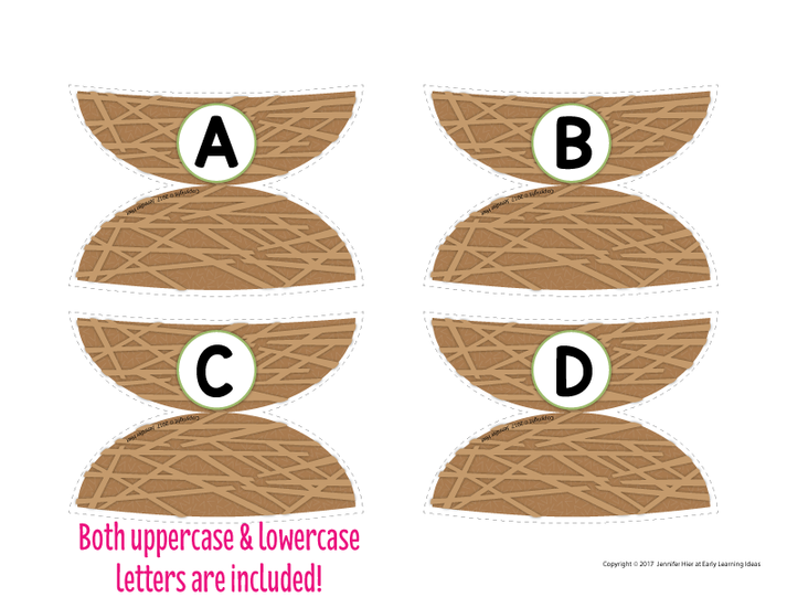 Bird Alphabet and Beginning Sound Matching Activities – Early Learning ...