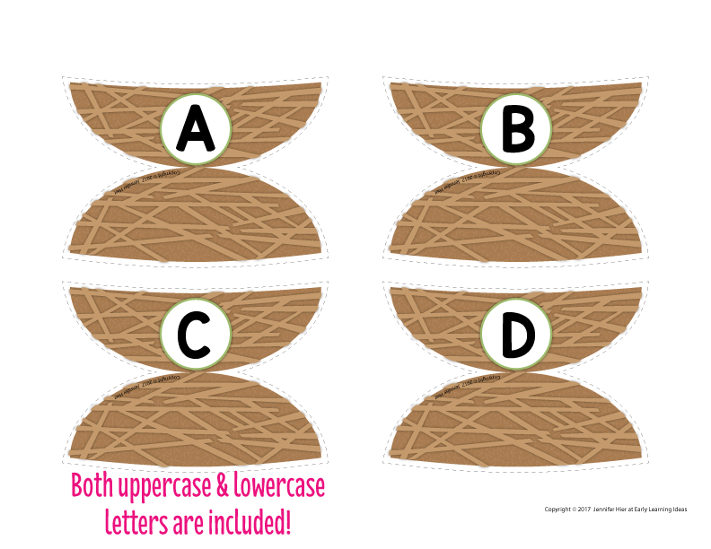 Bird Alphabet and Beginning Sound Matching Activities – Early Learning ...