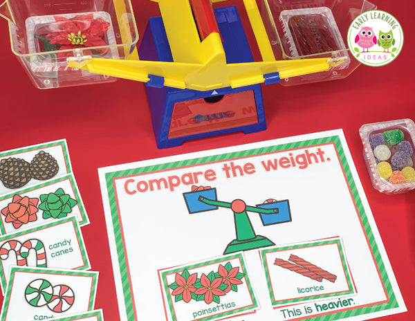 Comparing Weights: Holiday Edition – Early Learning Ideas