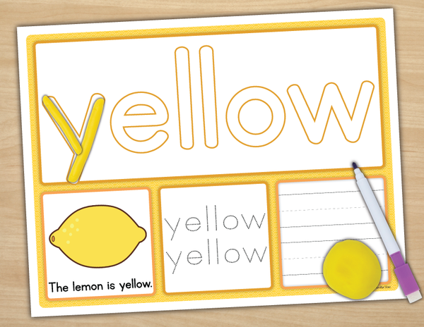 Color Words Play Dough Activity Mats : Multi-Sensory Color Word Practi ...
