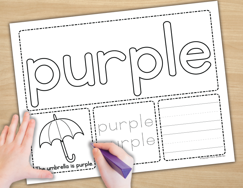 Color Words Play Dough Activity Mats : Multi-Sensory Color Word Practi ...