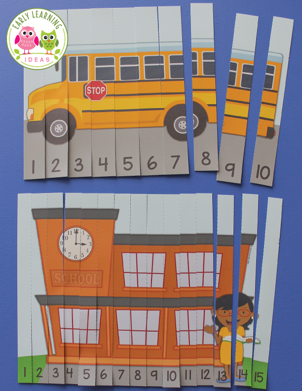 Community Helpers 1-15 Number Puzzles – Early Learning Ideas