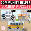 Community Helpers 1-15 Number Puzzles – Early Learning Ideas
