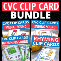 CVC Word Family Clip Card Bundle – Early Learning Ideas