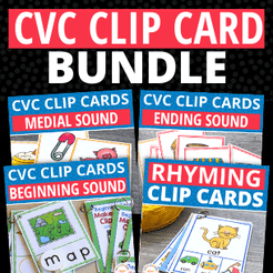CVC Word Family Clip Card Bundle – Early Learning Ideas