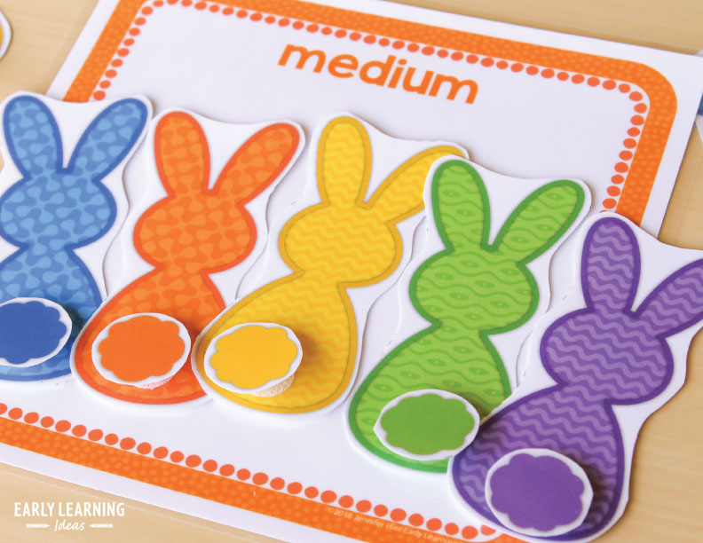 Bunny Color & Size Sorting Activities – Early Learning Ideas