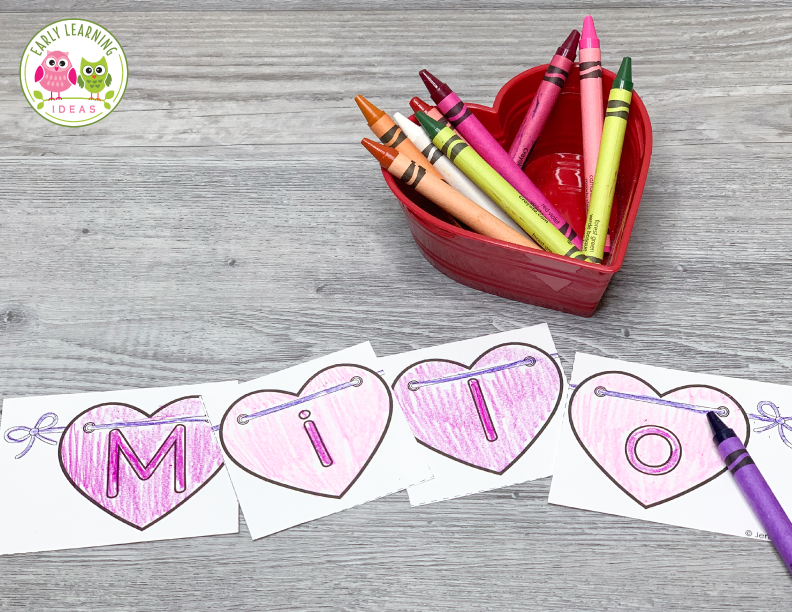 Editable Name Practice Puzzles - Heart Puzzles – Early Learning Ideas