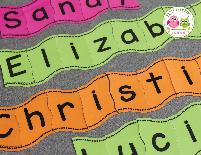 Editable Name Practice Puzzles - Wavy Puzzles – Early Learning Ideas