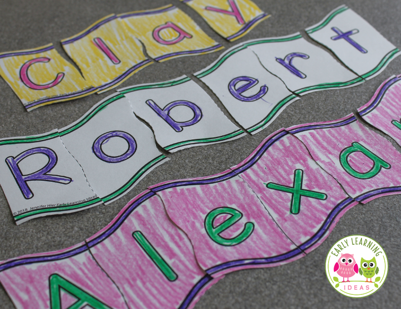 Editable Name Practice Puzzles - Wavy Puzzles – Early Learning Ideas