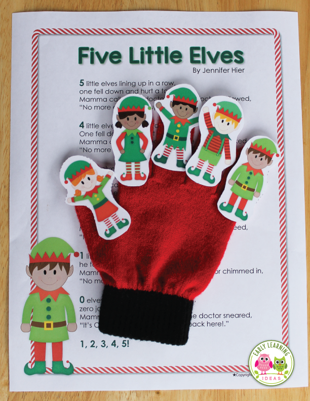 5 Little Elves Interactive Counting Book – Early Learning Ideas