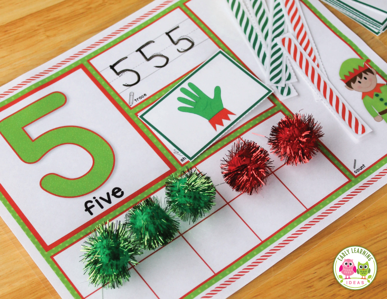 Christmas Elf 1-20 Math Activity Mats – Early Learning Ideas