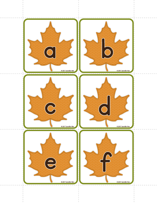 Fall Leaves Alphabet & Beginning Sound Activty – Early Learning Ideas