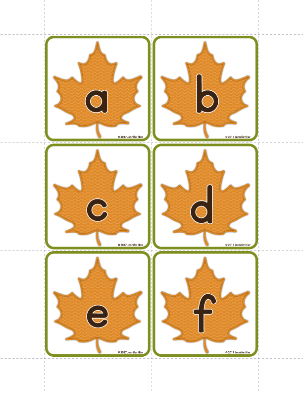 Fall Leaves Alphabet & Beginning Sound Activty – Early Learning Ideas