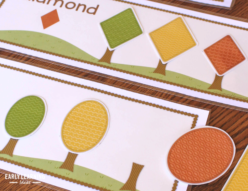 Fall Trees Shape and Size Sorting Activity – Early Learning Ideas