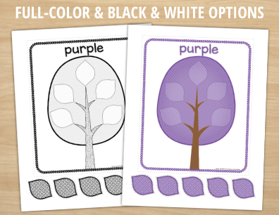 Tree Color Sorting Activities – Early Learning Ideas
