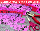 Printable Hole Punch Fine Motor Activities – Early Learning Ideas