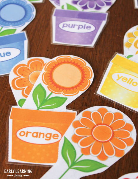 Flower Color Sorting Activities – Early Learning Ideas