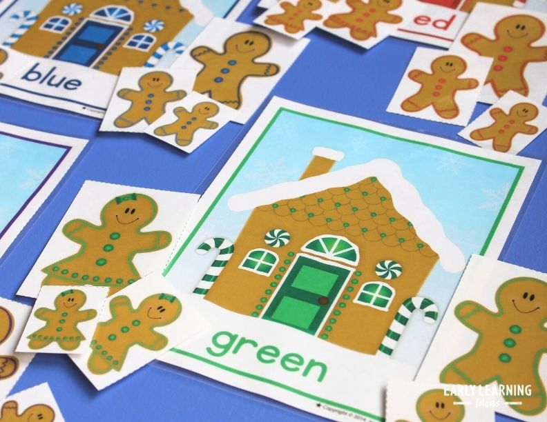 Gingerbread Color & Size Sorting Activity – Early Learning Ideas