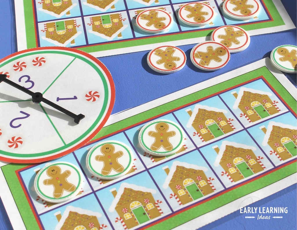 Gingerbread Man 5 & 10 Frame Math Activitiy – Early Learning Ideas