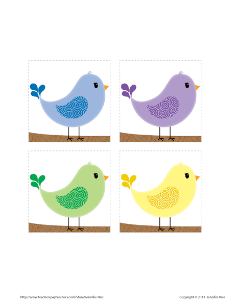 Color Match Activity: Spring Bird Color Match – Early Learning Ideas