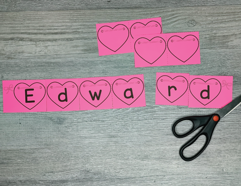 Editable Name Practice Puzzles - Heart Puzzles – Early Learning Ideas