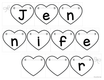 Editable Name Practice Puzzles - Heart Puzzles – Early Learning Ideas