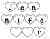 Editable Name Practice Puzzles - Heart Puzzles – Early Learning Ideas