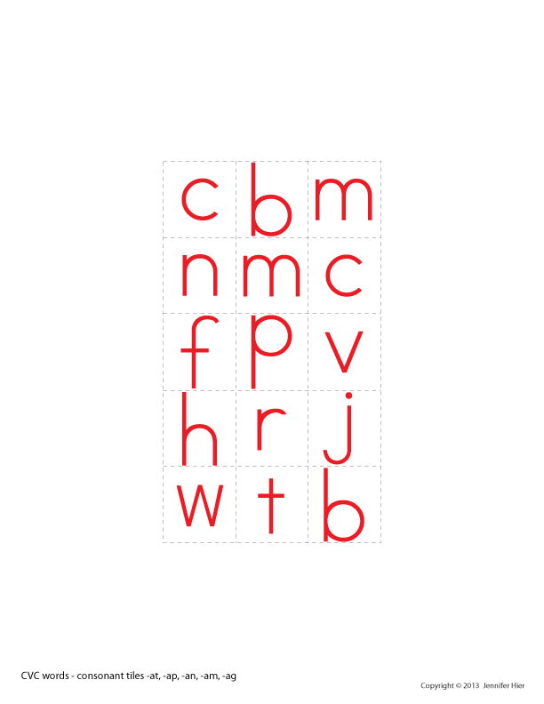 CVC Beginning Sound Make a Word Worksheets – Early Learning Ideas