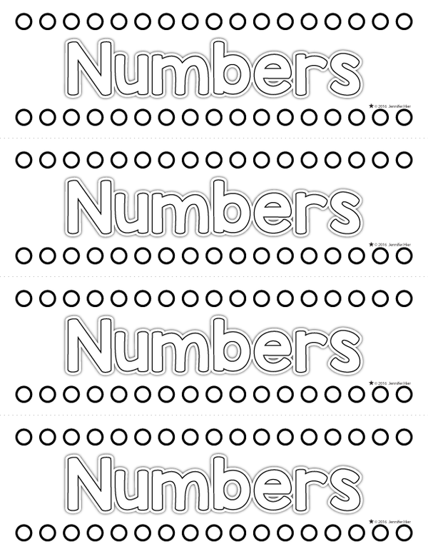 Counting 1-10 Interactive Hole Punch Book – Early Learning Ideas